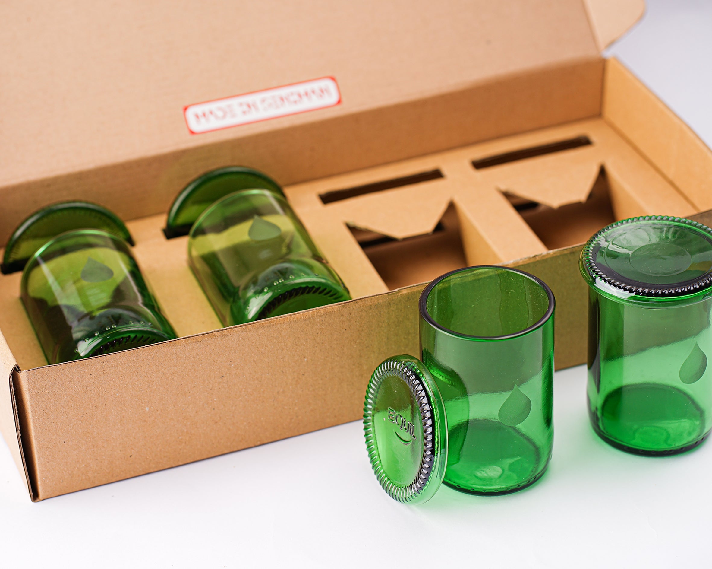 Seniman Coffee / Green Glass Small (Set 4)